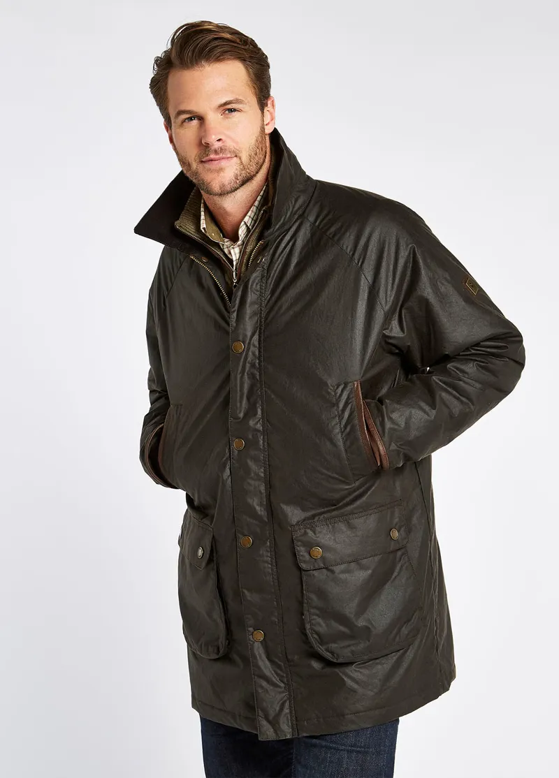 Dubarry Mens Brunswick Waxed Jacket - Verdigris